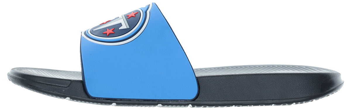 FOCO NFL Men's Tennessee Titans Cropped Big Logo Raised Slides – Fanletic