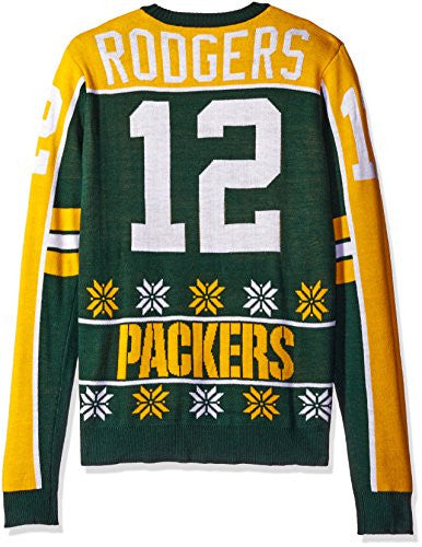KLEW NFL Men's Green Bay Packers Aaron Rodgers #12 Ugly Sweater – Fanletic
