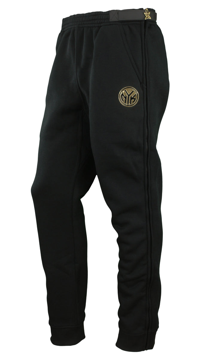Zipway NBA Men's New York Knicks Gold Accent Track Pants, Black – Fanletic