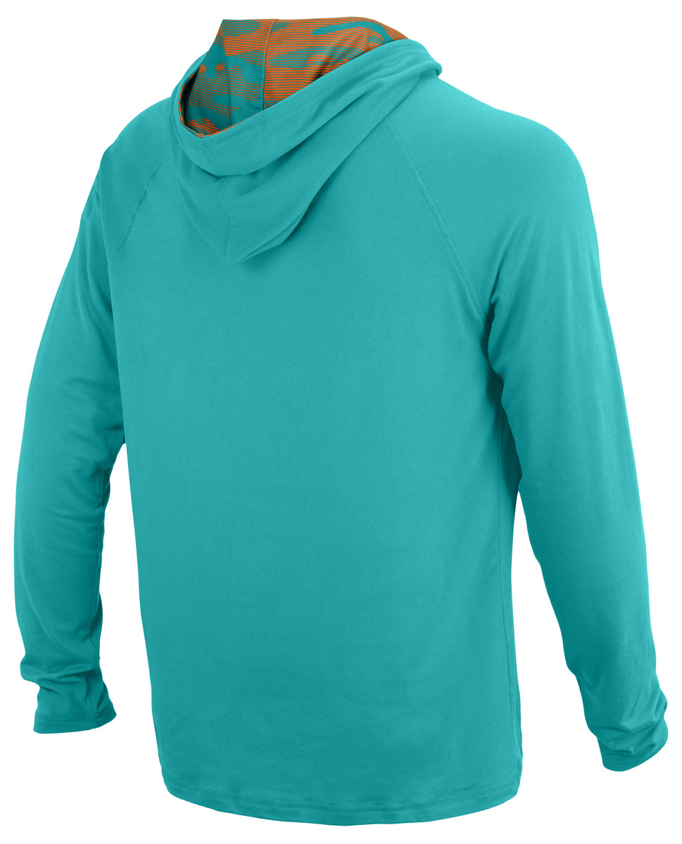 Zubaz NFL Men's Miami Dolphins Team Color Active Hoodie With Camo Acce ...