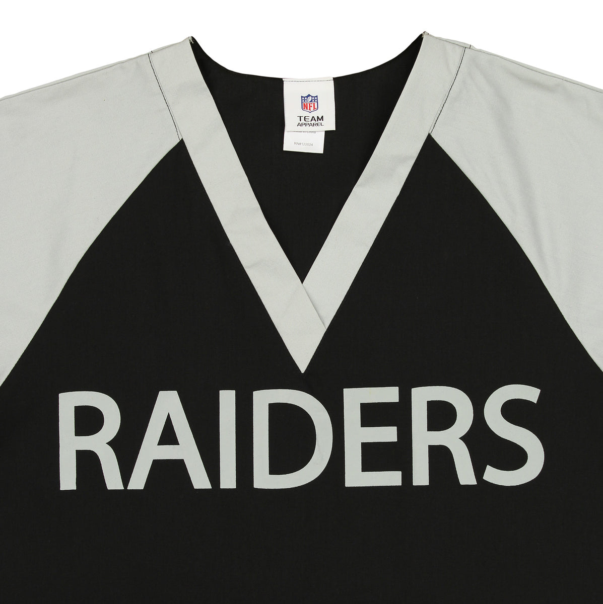 Fabrique Innovations NFL Unisex Las Vegas Raiders Scrub Top – Fanletic