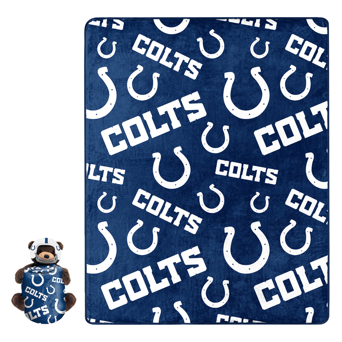 Northwest NFL Indianapolis Colts Plush Bear Hugger W/ 40" X 50" Silk T ...