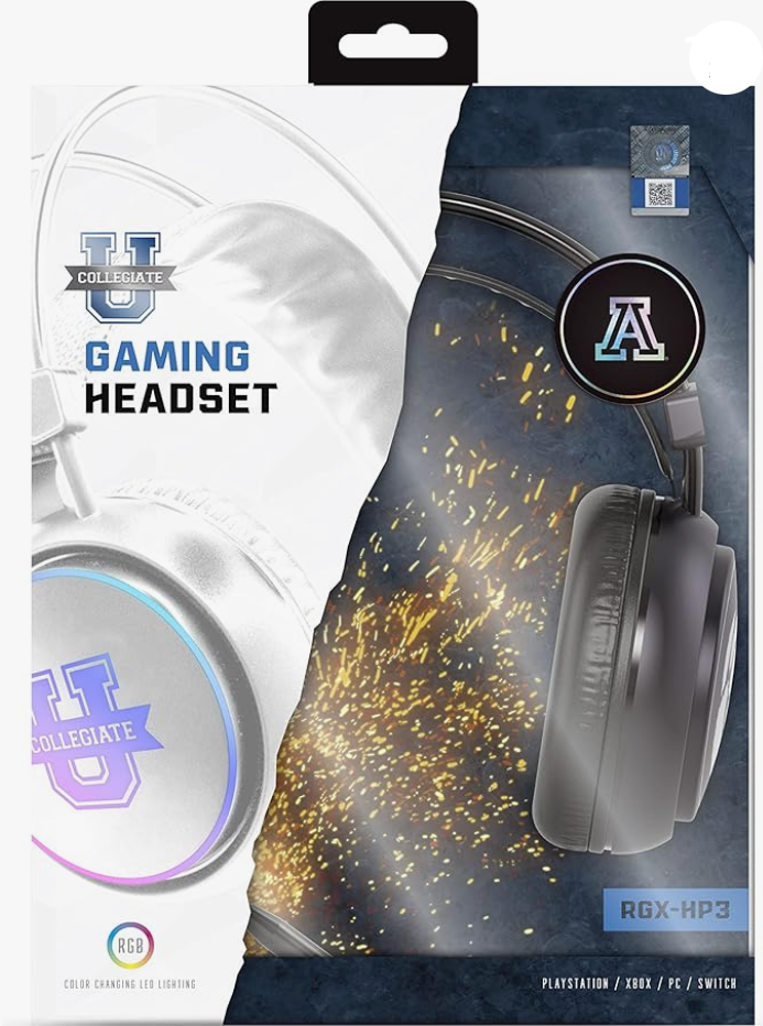 SOAR NCAA Arizona Wildcats LED Gaming Headset Headphones and Mic – Fanletic